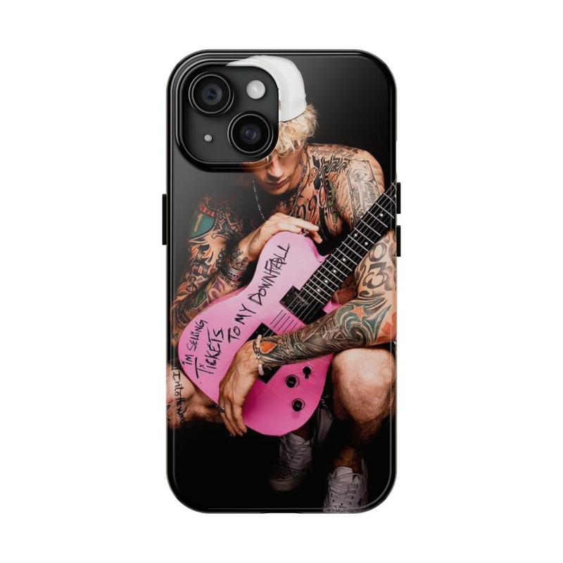 MGK Phone Case – Tickets To My Downfall Pink Guitar Design, MGK Fan Art ...
