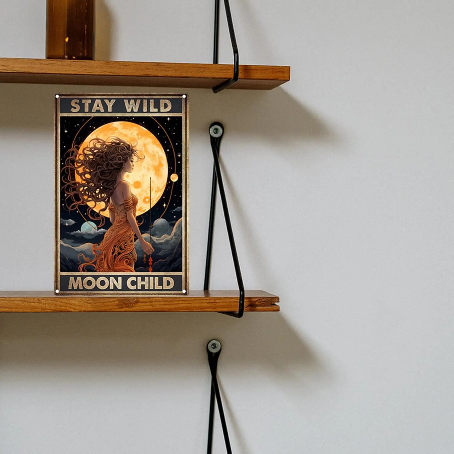 Tin Sign Stay Wild Moon Child Metal Signs Vintage Art Plaque for Home ...