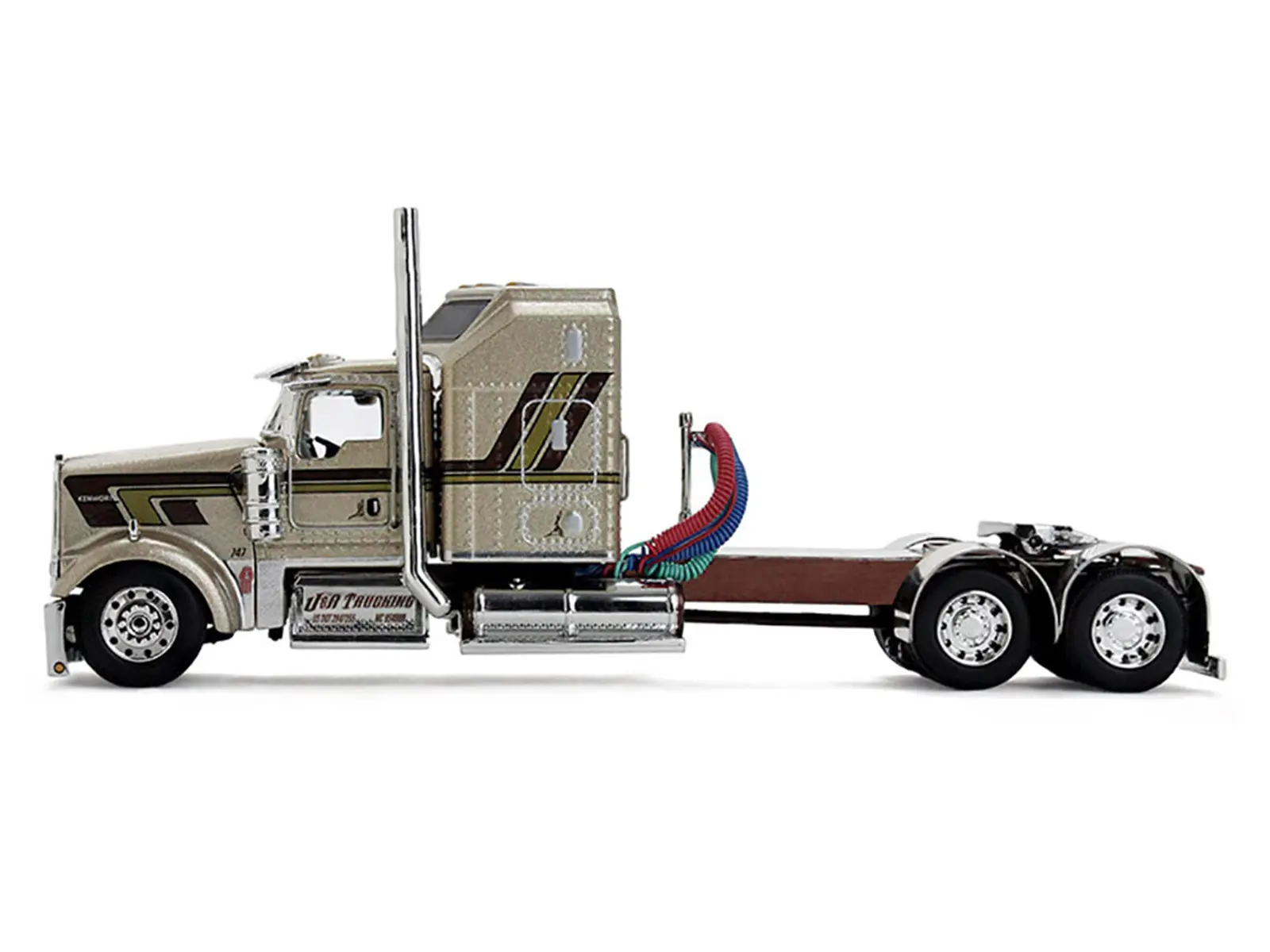 Kenworth W900L with 60" Aerodyne Sleeper and 40' Vintage Trailer Beige ...
