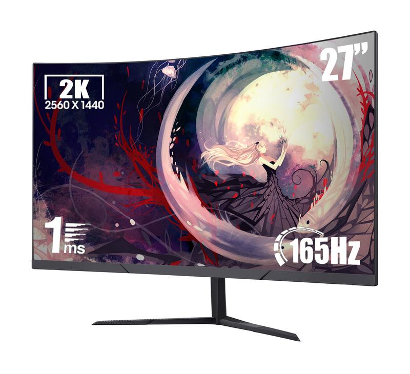 27'' 2K QHD Gaming Monitor - 2560p, 165Hz Refresh, 1ms Response ...