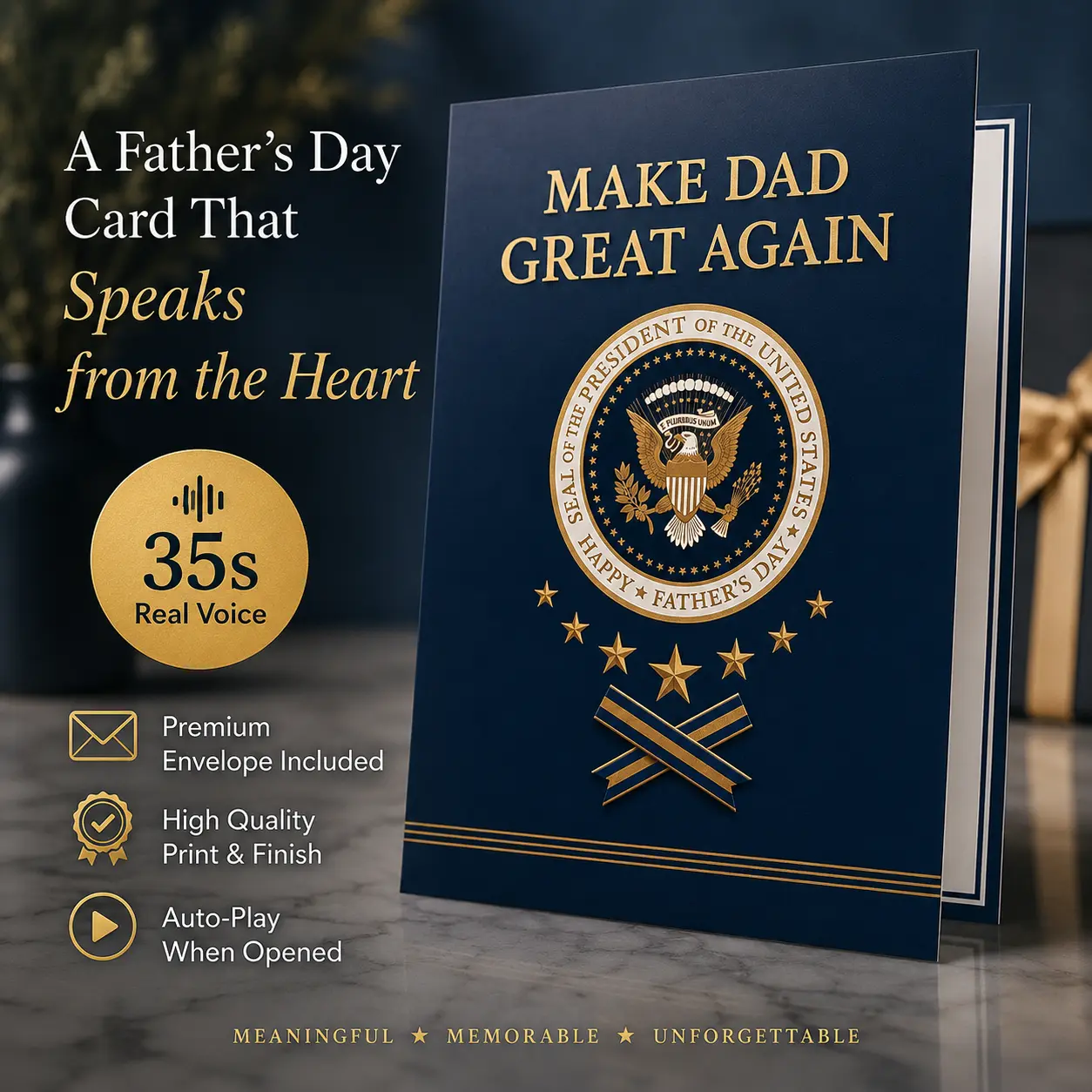 Funny Father’s Day Card with Sound for Dad, Husband, Grandpa, 35-Second ...