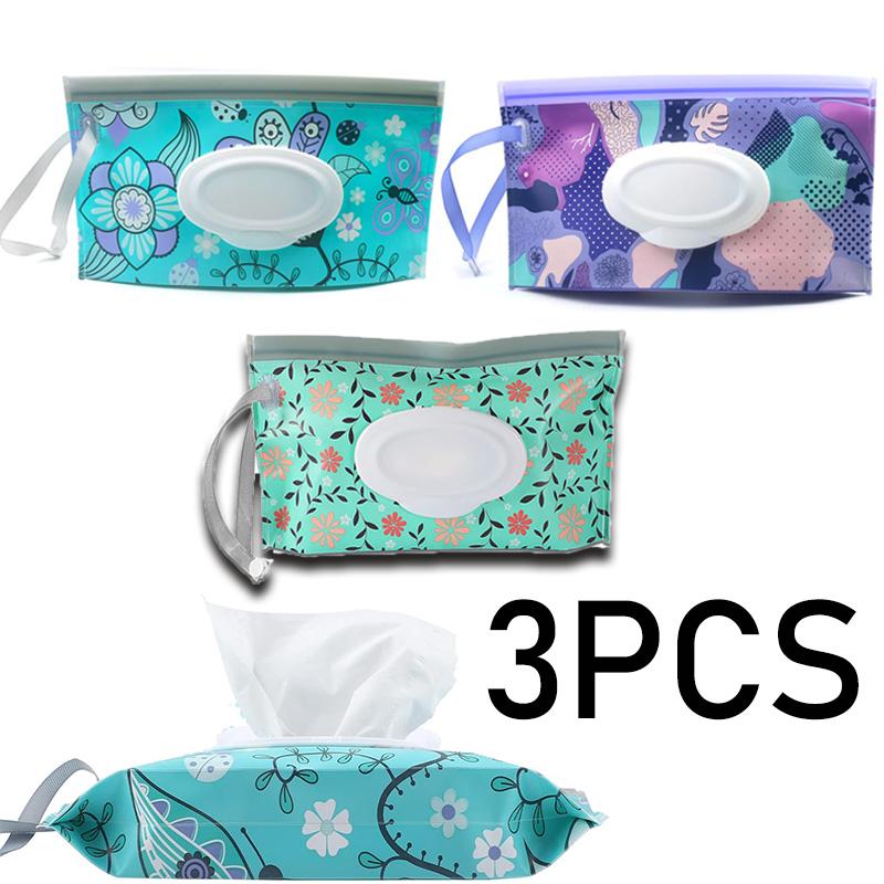 3 Pack Wipe Dispenser, Reusable Portable Wipe Holder, Wipes Container ...