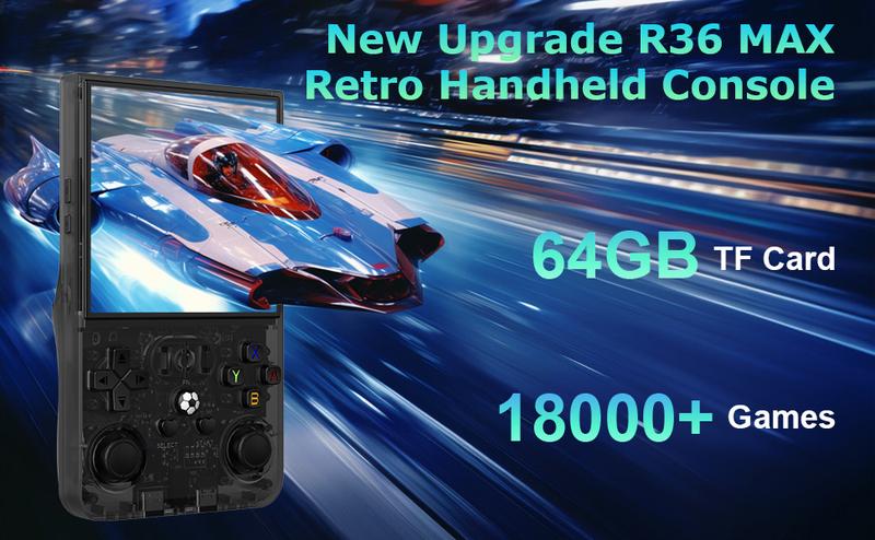 2025 New Upgrade R36MAX Handheld Game Console, Built-in 4000mAh Battery ...