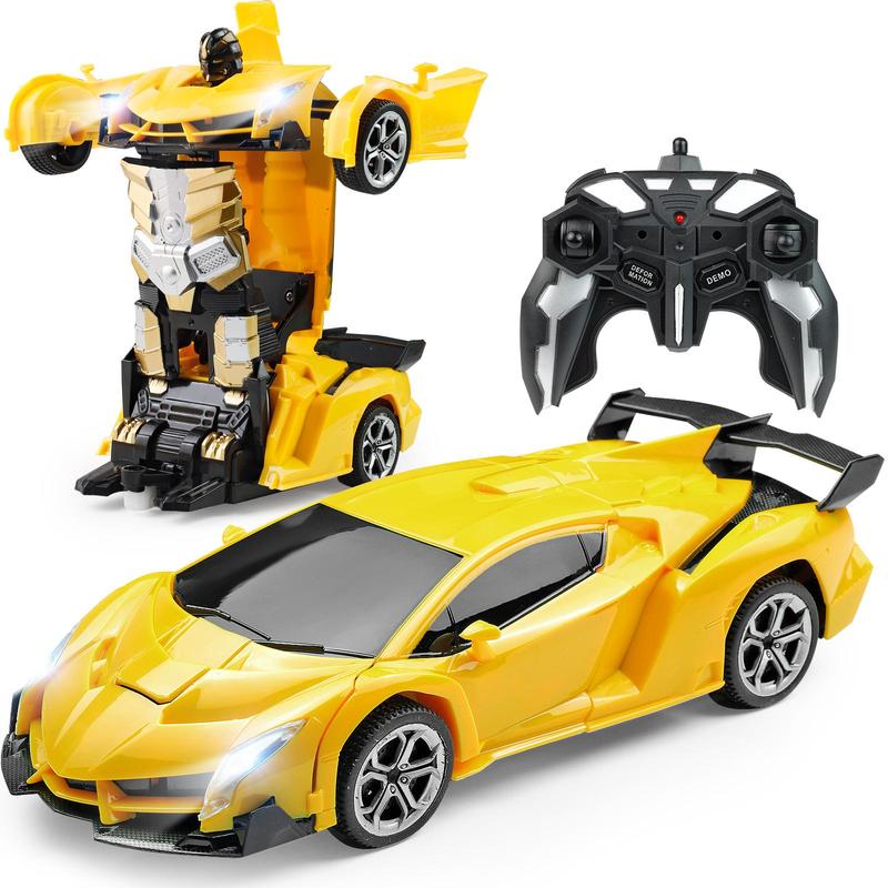 Remote Control Car Transform Lamborghini Robot 1/18 Scale Electric Race ...
