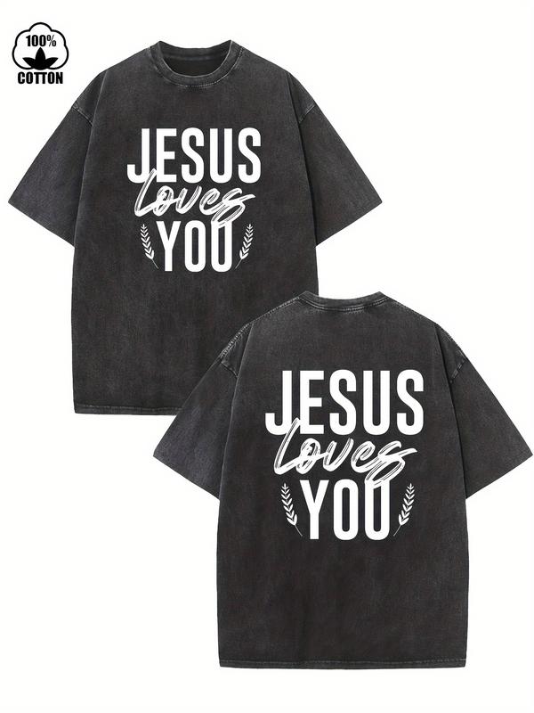 Loves You Men'S Heavyweight Vintage Streetwear T-Shirt - Oversized Drop ...