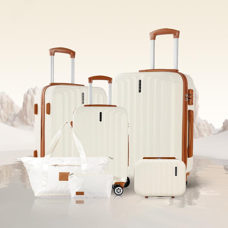 UUH Luggage Sets 6pcs/4pcs Lightweight Hardshell Suitcase with TSA ...