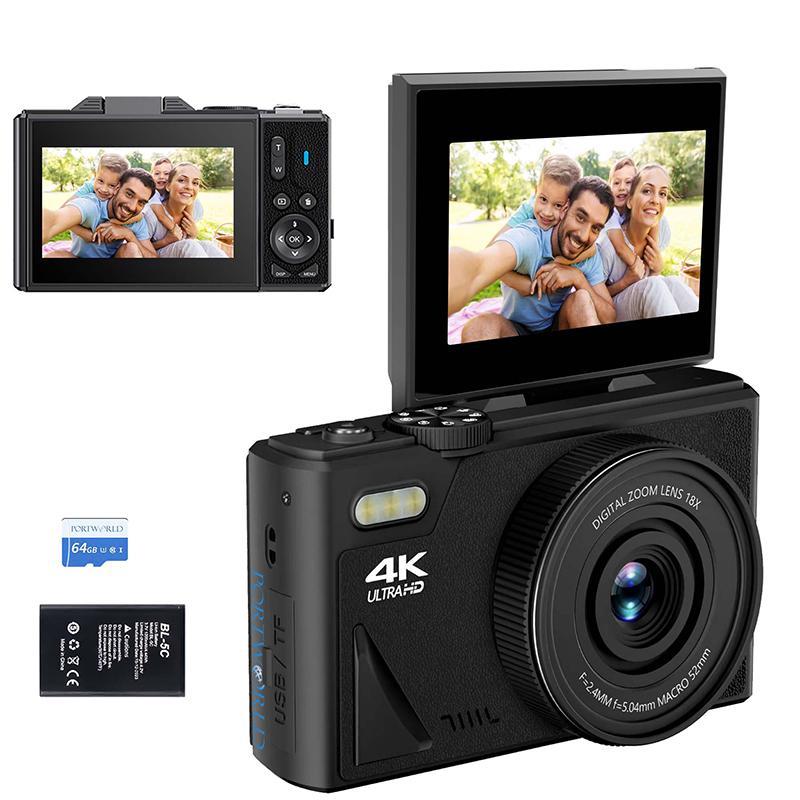 4K Digital Camera with Camera Lens, Vlogging Camera with LED - TikTok Shop