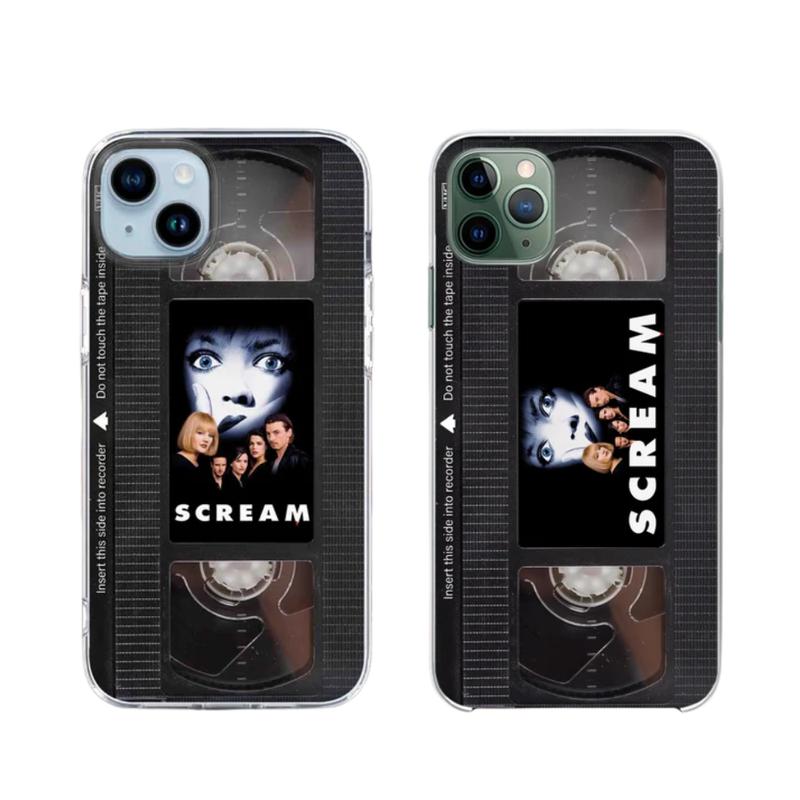 Retro VHS Tapes Sceam Phone Case Compatible with iPhone 11, 12, 13, 14 ...
