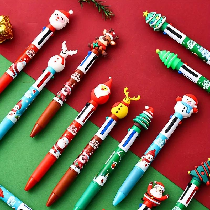 16 Christmas Ballpoint Pens, Santa Claus Tree Reindeer Snowman Designs ...