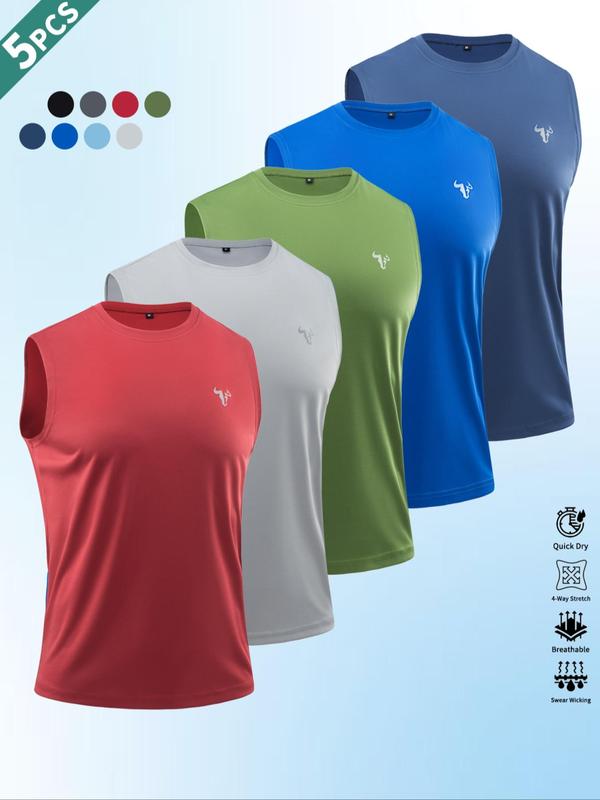 Men's Graphic Print Sports Singlet, Breathable Quick Drying Sports Tank ...