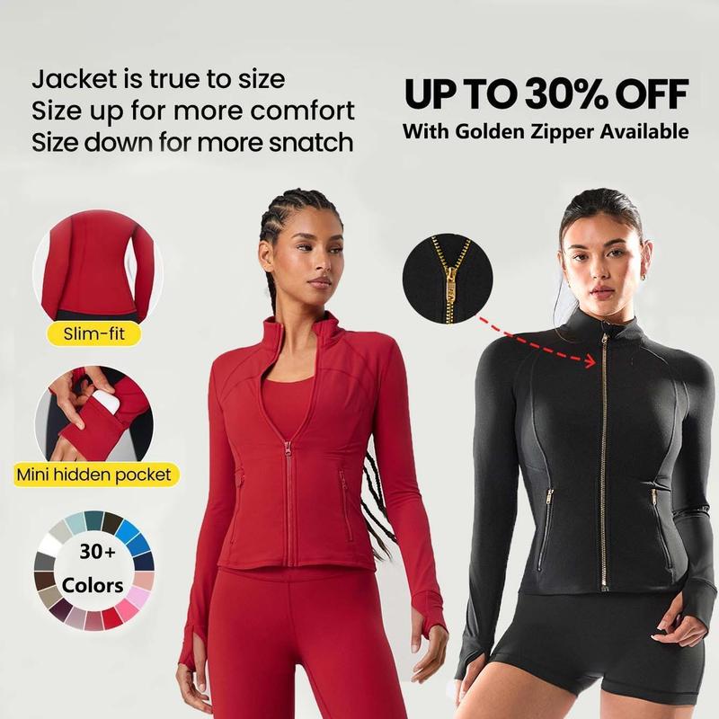 GLOWMODE FeatherFit Slim-It Streamline Performance Jacket Golden ...