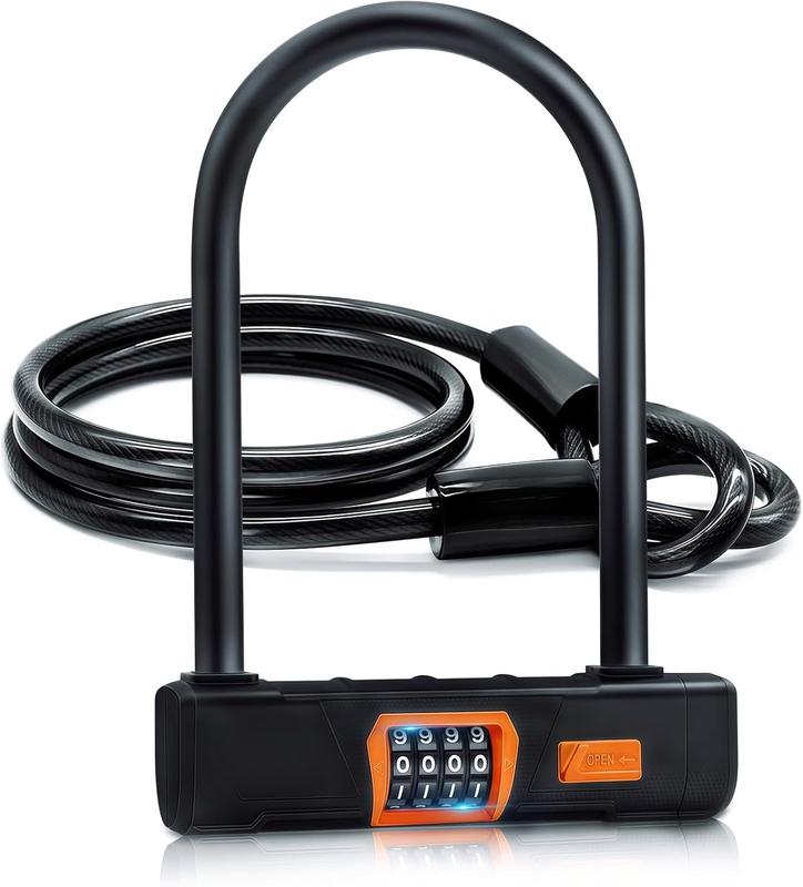 Locks Heavy Duty Anti , Combo U Lock, 4-Digit Resettable Combination ...