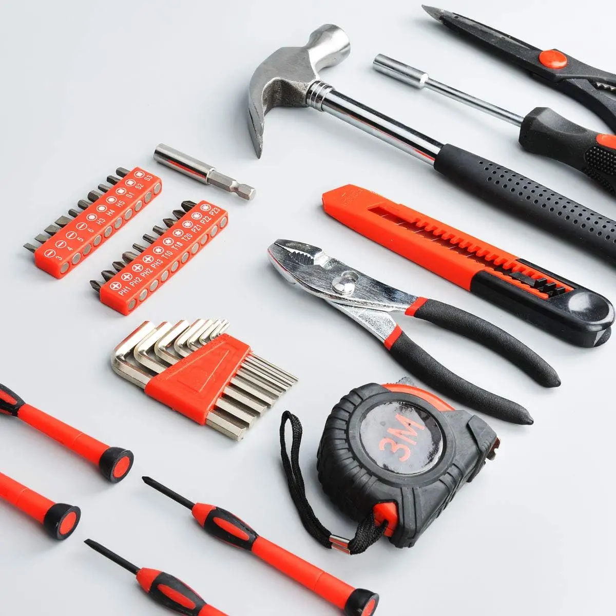 39 Piece All Purpose Household Tool Kit Small Basic Home Tool Set with ...