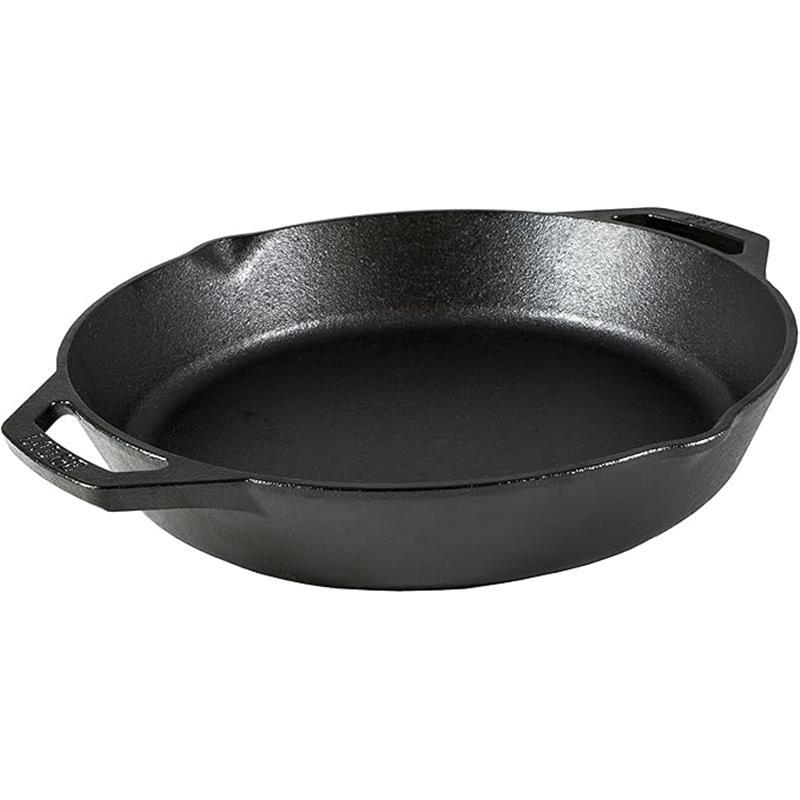Lodge 12 Inch Pre-Seasoned Cast Iron Skillet Dual Assist Handles for ...