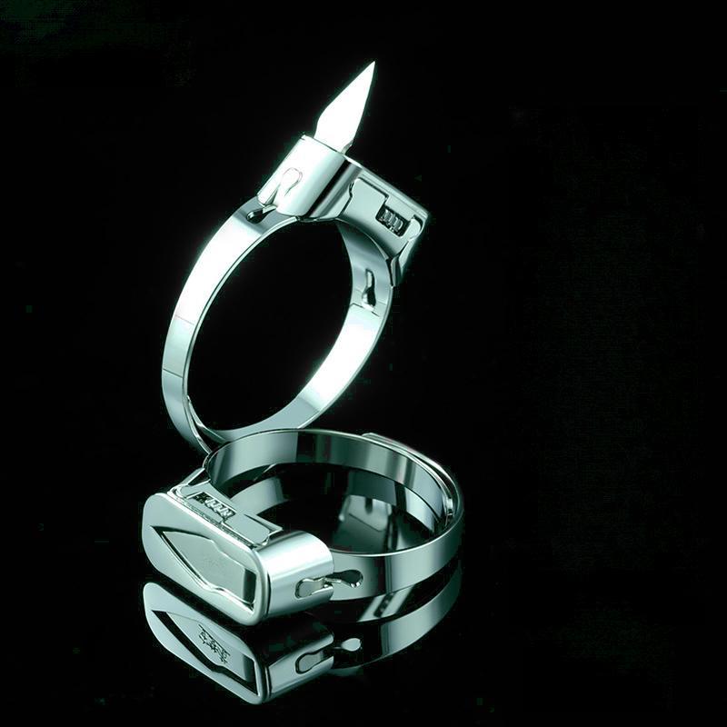 Anti body ring, geometric simplicity, hidden blade, anti body ...