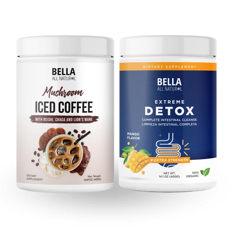 Bella All Natural Mushroom Iced Coffee and Colon Cleanse Mango - TikTok ...