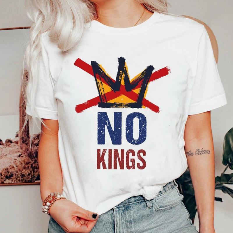 NO KINGS Shirt, Anti Authoritarian Protest T-Shirt, No Kings In America ...