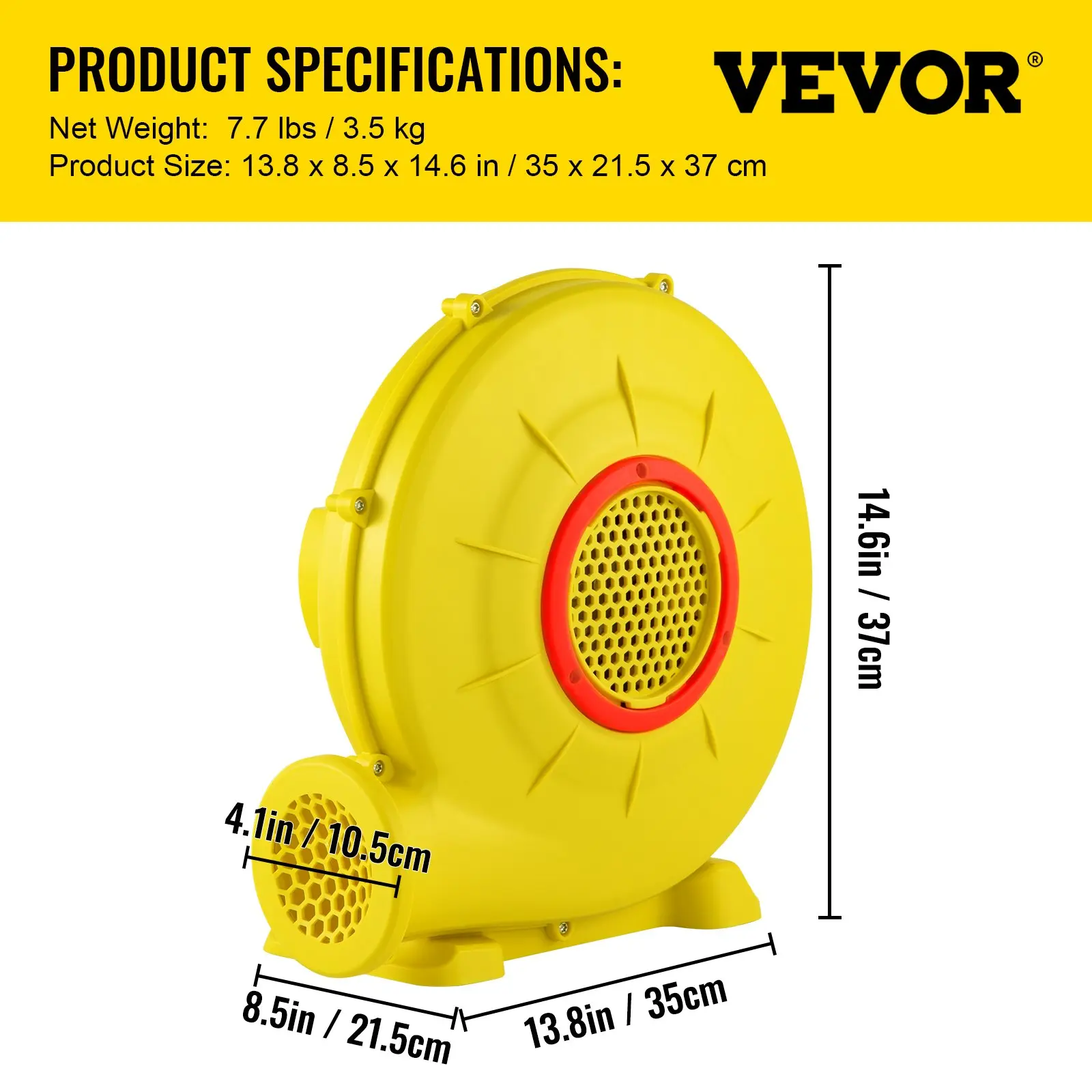 fathersdaygift VEVOR Air Blower, 450W 0.6HP Inflatable Blower, Portable ...
