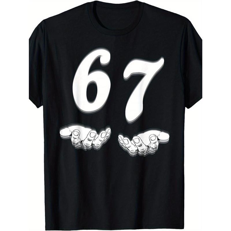 Funny 67 Meme T-Shirt for & - 67 Number Joke Design with 6 & 7 Hands ...