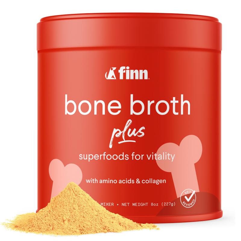 FINN Bone Broth Plus Superfood Meal Topper for Dogs – Joint & Mobility ...