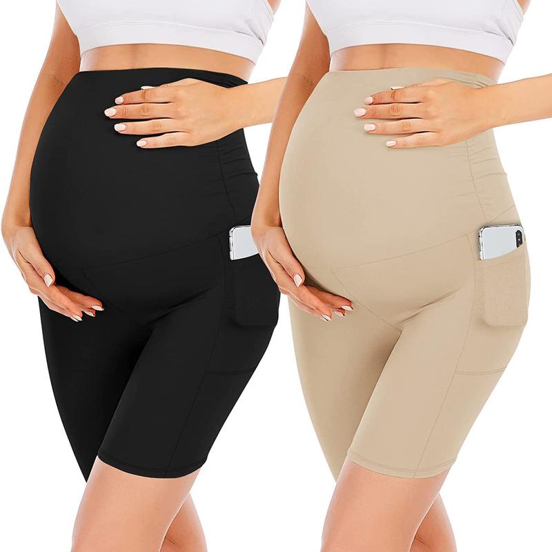 New style five point pocket maternity pants high waist slim fit belly ...