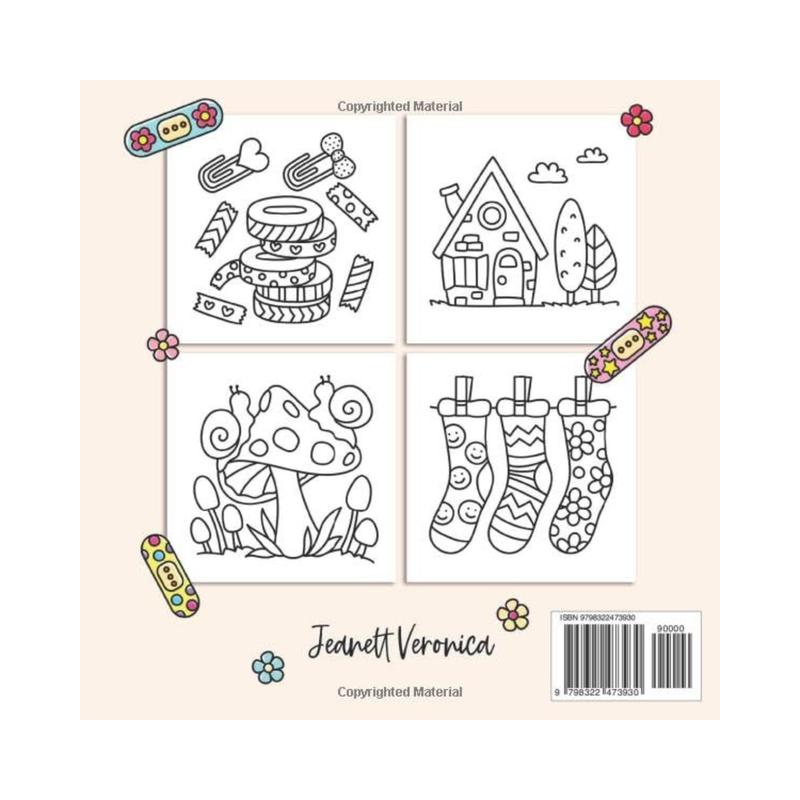 Bold & Easy Coloring Book for Adults and Kids: Cute and Simple Designs ...