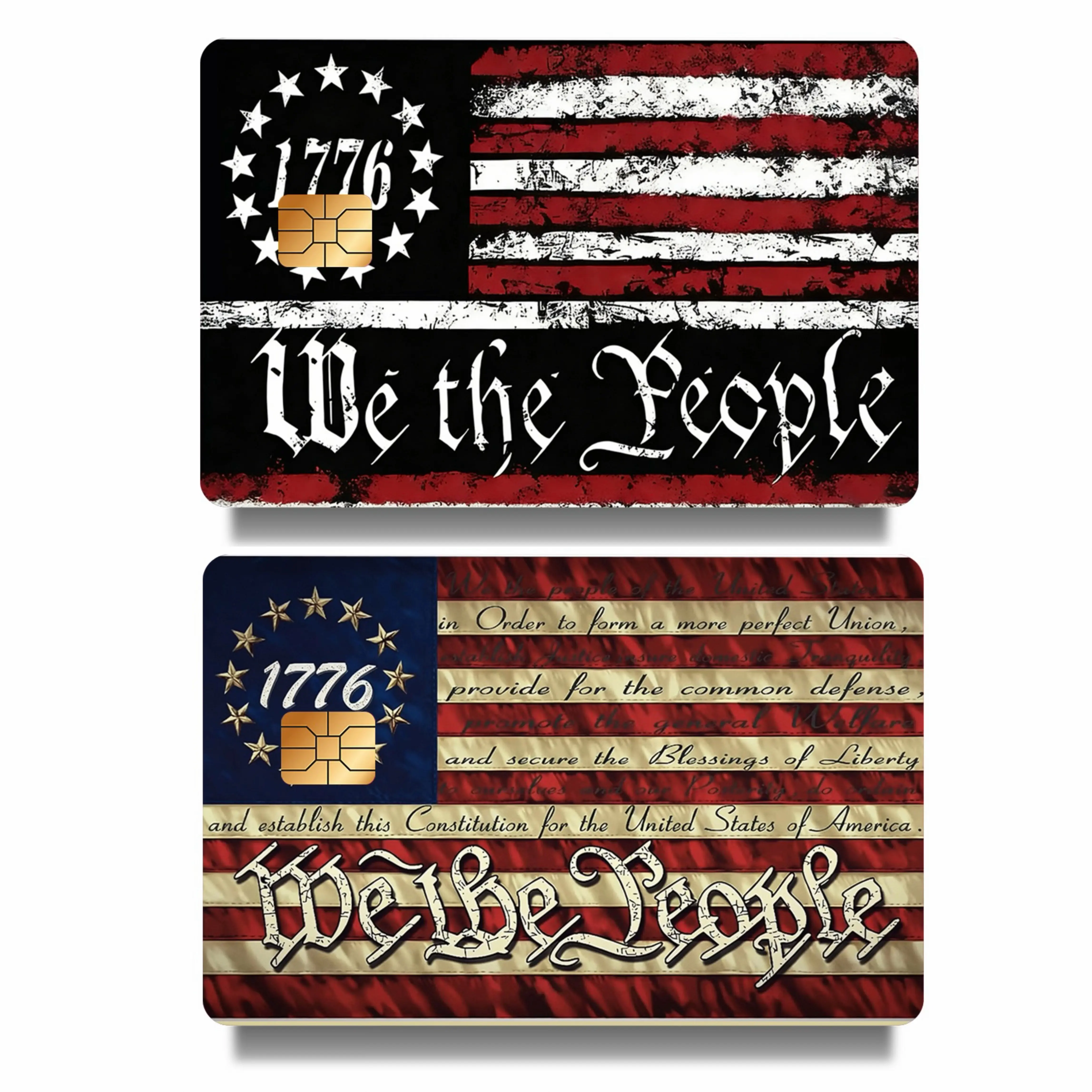 U.S. 250th Anniversary Card Sticker – “We the People 1776” Flag Vinyl ...