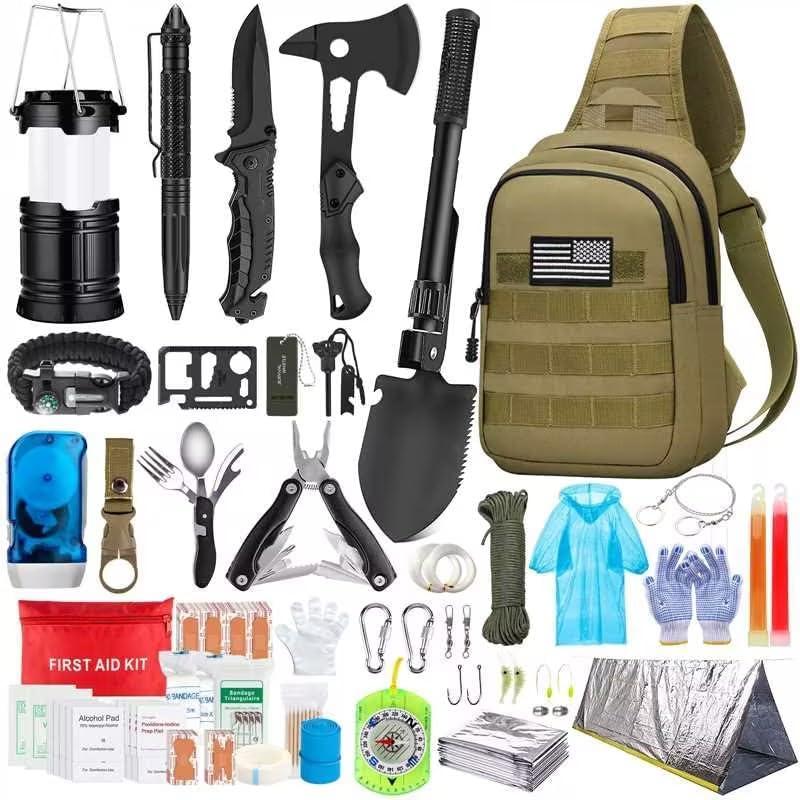 Emergency Survival Kit, 151 Pcs Survival Gear First Aid Kit, Outdoor ...