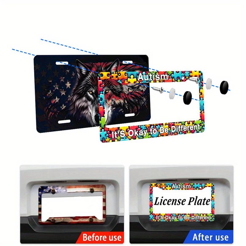 1pc Autism It S Okay to Be Different License Plate Frame Funny Autism ...