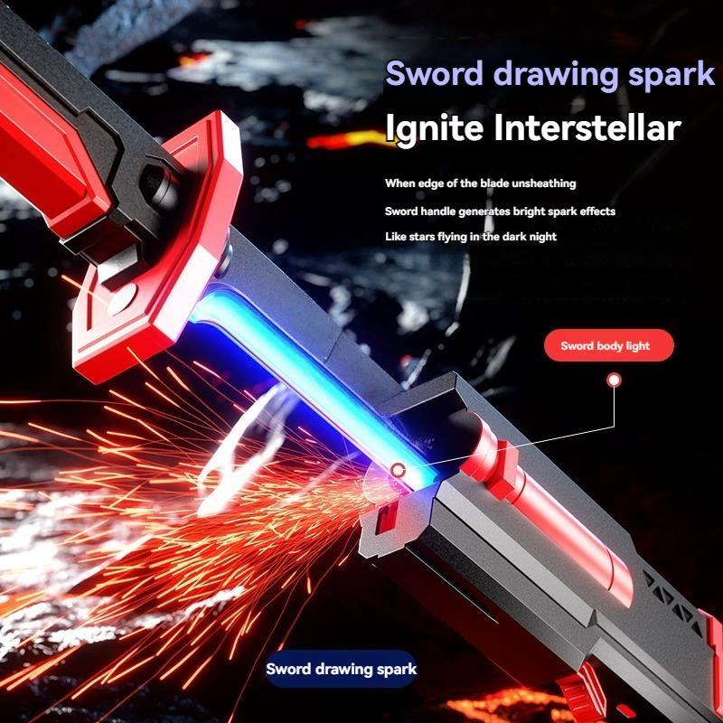 Cyberpunk Neon Sword Lightsaber Toy -Type-C Rechargeable Multicolored ...