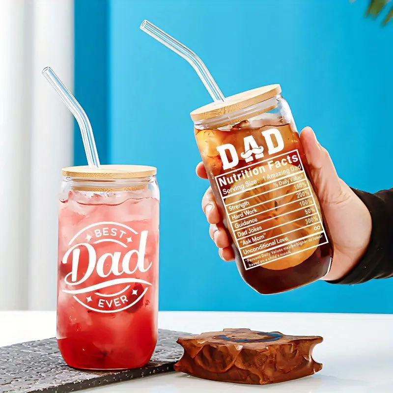 Transparent Glass Coffee Cup Gift for Dad, Birthday Present for Men ...