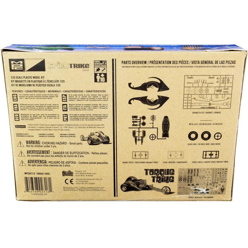 Skill 2 Model Kit Torque Trike "Trick Trikes" Series 1/25 Scale Model ...