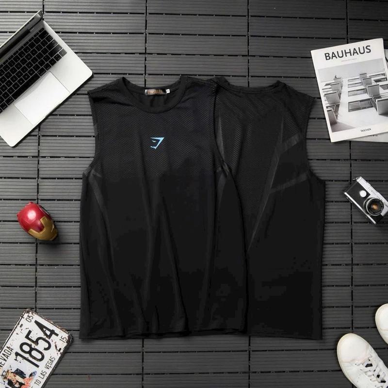 ONYX GYMSHARK Men's Cool Poly Gym Tank - Muscle Fit, Quick-Dry ...