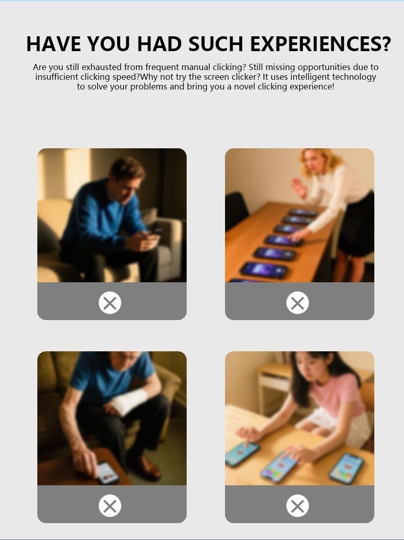 2025 upgraded Auto Clicker for Smart Phone,Built-in battery,No Need to ...