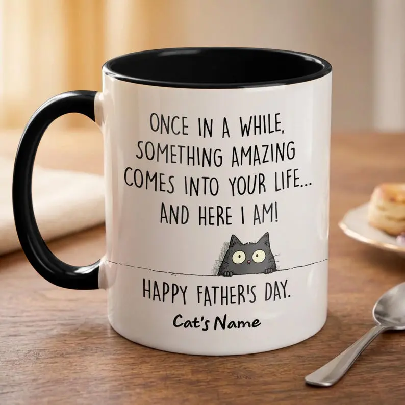 Personalized Cat Dad Mug: Funny Father’s Day Gift From Cat - TikTok Shop