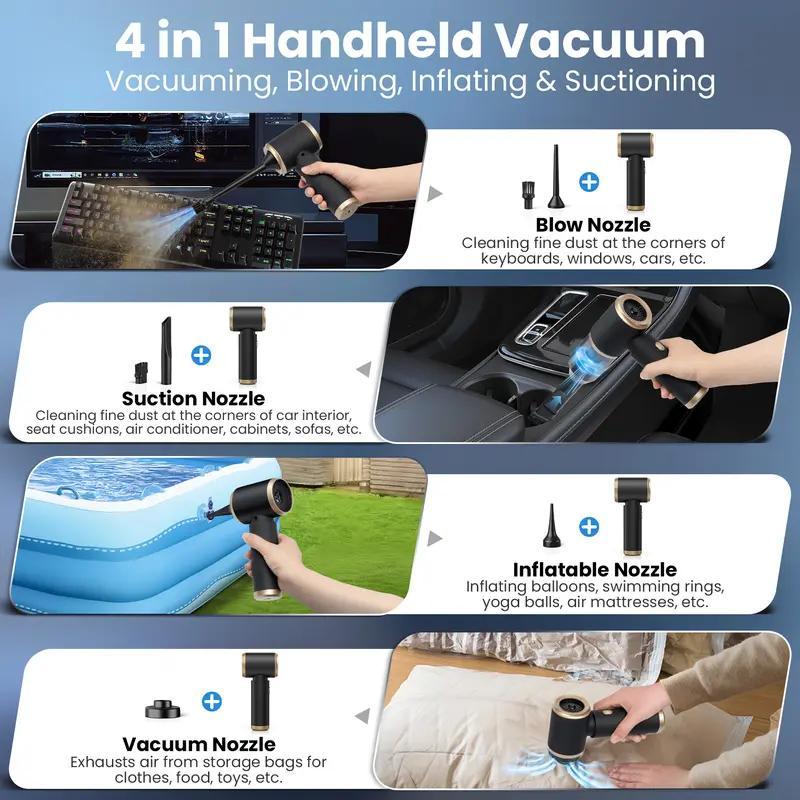 Portable compressed air duster - Reusable electric model, 60,000 ...