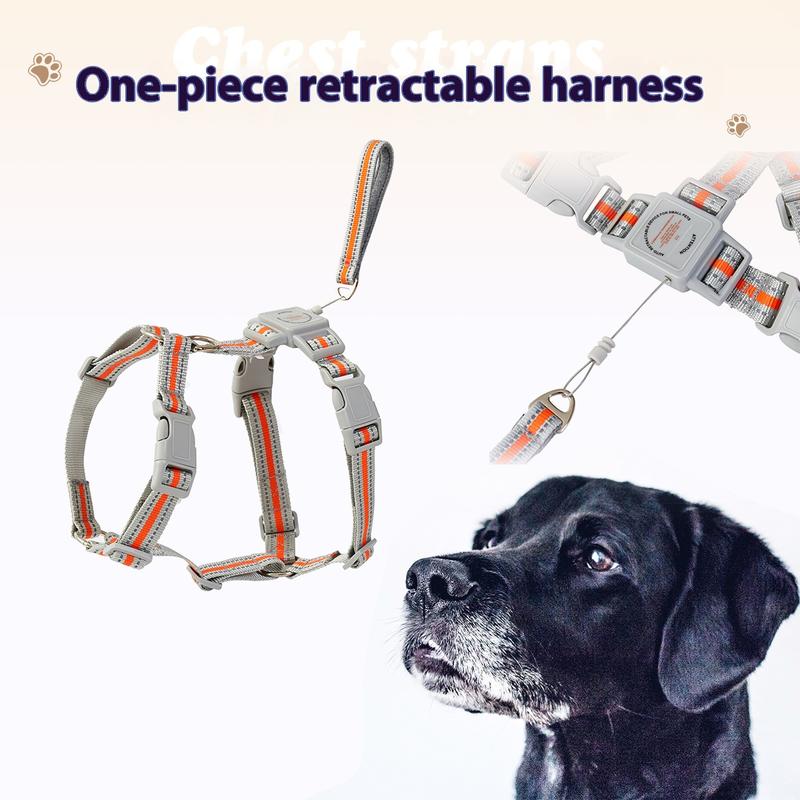 Ghoststuffs One-Piece Retractable Harness for Cats & Dogs Durable Anti ...
