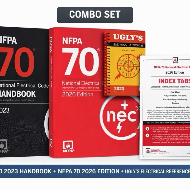 NFPA 70 National Electrical Code Combo Set – 2023 Handbook, 2026 NEC ...