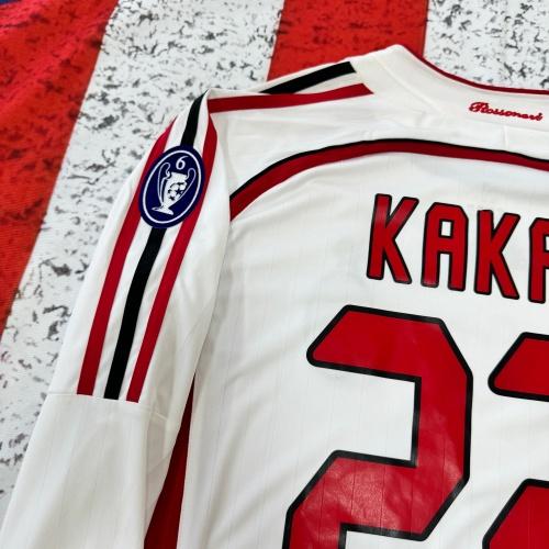 Soccer Jersey/Fans Version/AWAY kit/Kaka #22/White Red/Long Sleeves ...