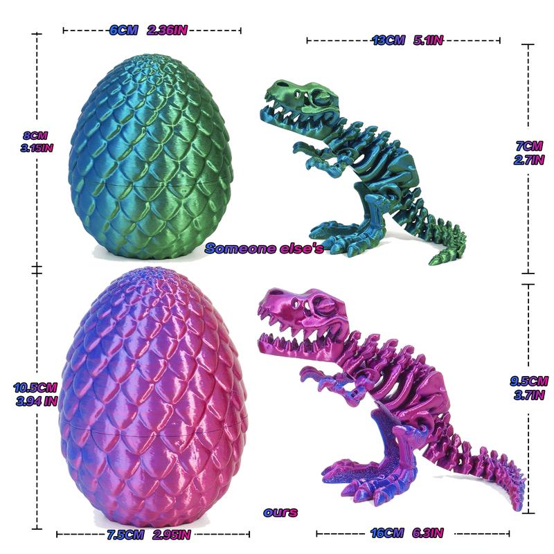 3D Printed Magic Dinosaur Egg & Dino Mystery Easter Egg – Movable ...