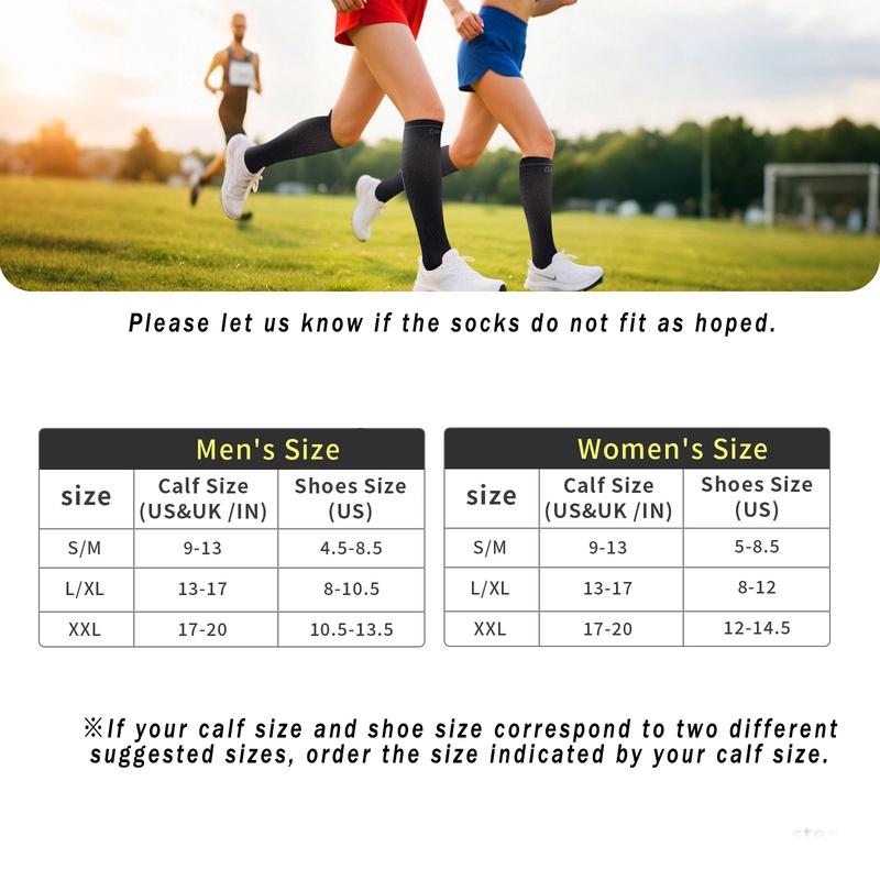 20-30 mmHg Medical Compression Socks for Women and Men Knee High Zero ...
