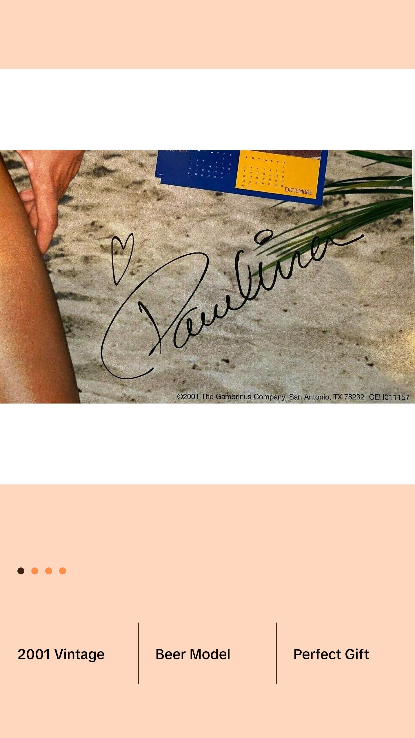 PAULINA RUBIO Sexy Corona Extra Poster 24 X 18 Beer Model Poster! 2001 ...
