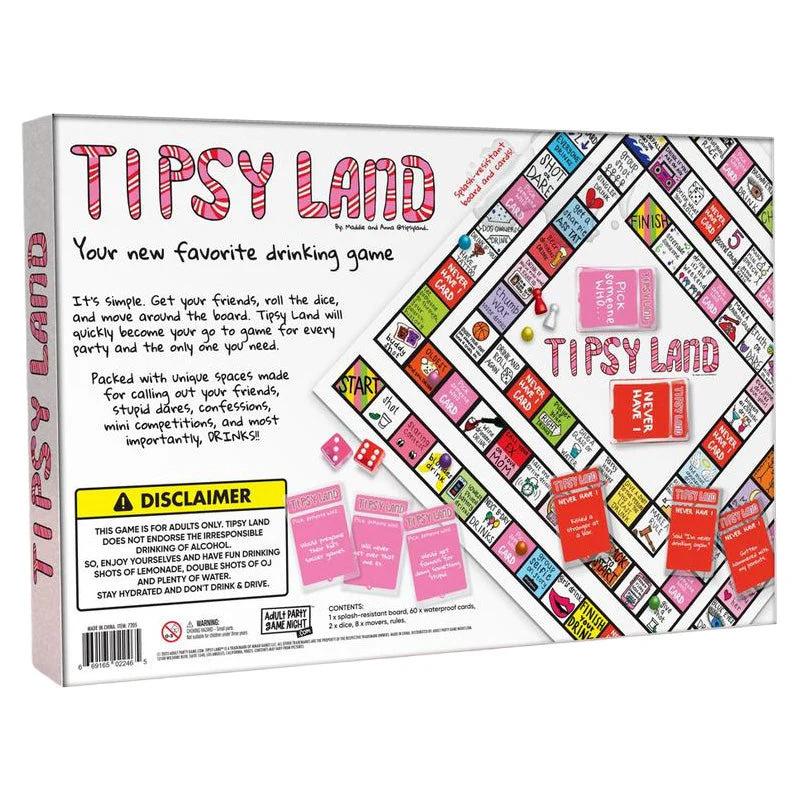 Tipsy Land Party Board Game for Friends Fun Drinking Game Adult Game ...