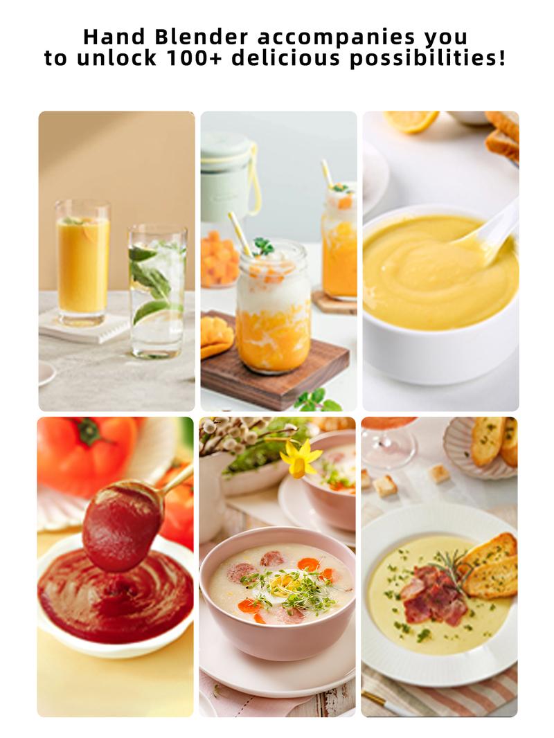 CKEMU 4-in-1 Hand Blender High Power Electric Immersion Stick Mixer ...