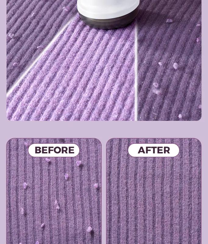 Rechargeable Fabric Shaver with 2 Replaceable Stainless Steel 6-Leaf ...