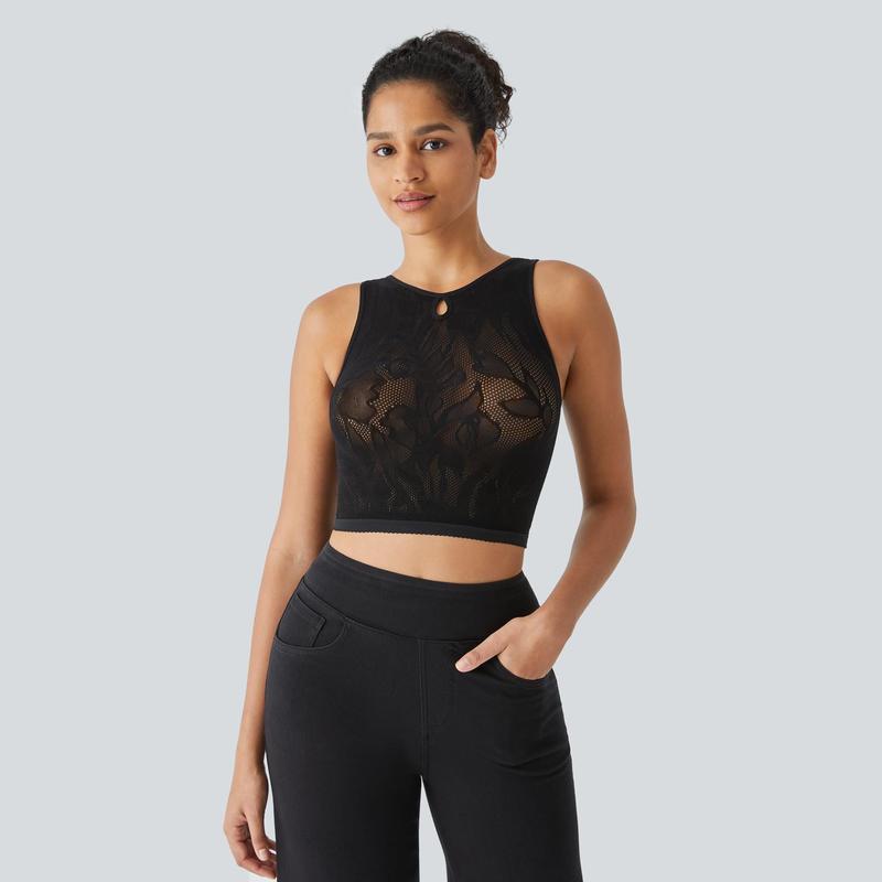 Halara Seamless Flow Cut Out Cropped Casual Tank Top# ...