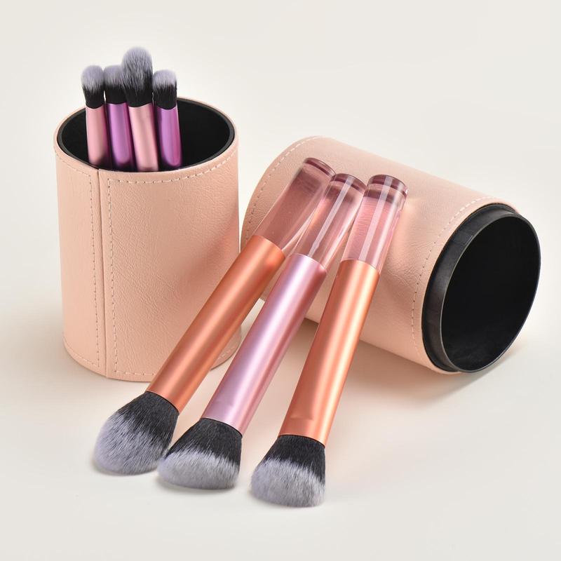 Makeup Brush Set with Clear Crystal Handle, 7 Counts Multi-use - TikTok ...
