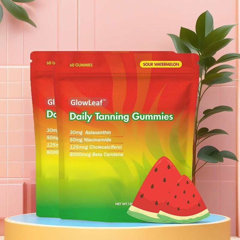 Lycopene-Infused Tanning Gummies | Astaxanthin, Beta-Carotene | 60 Pcs ...