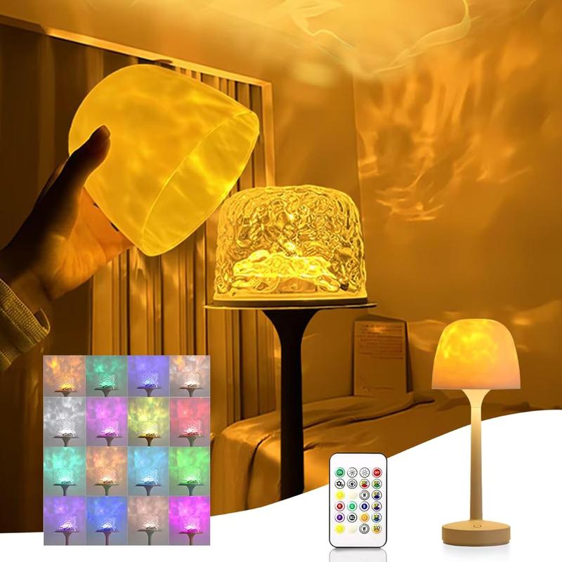 Ocean Wave Cordless Projector Light, Shower Lamp, Waterproof Bathroom ...