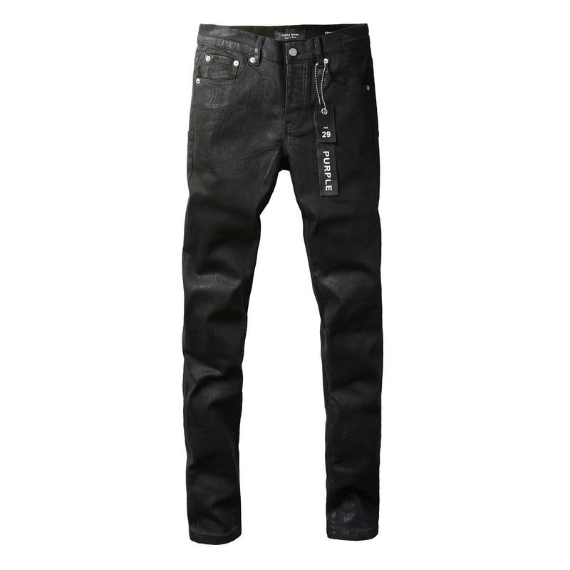 Foreign Trade Trend Brand New Purple Black Slim Fit Button Jeans High ...